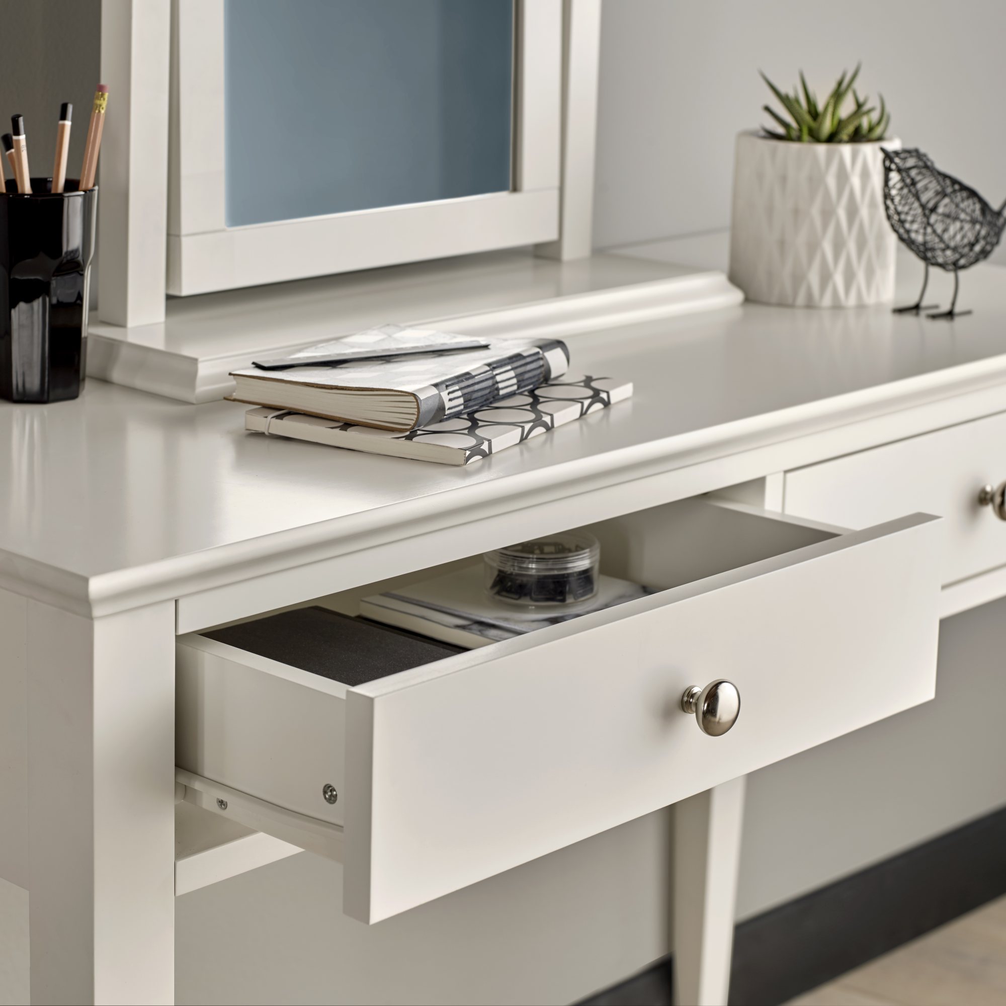 Palmer White Dressing Table | Bedroom Furniture - Home Origins