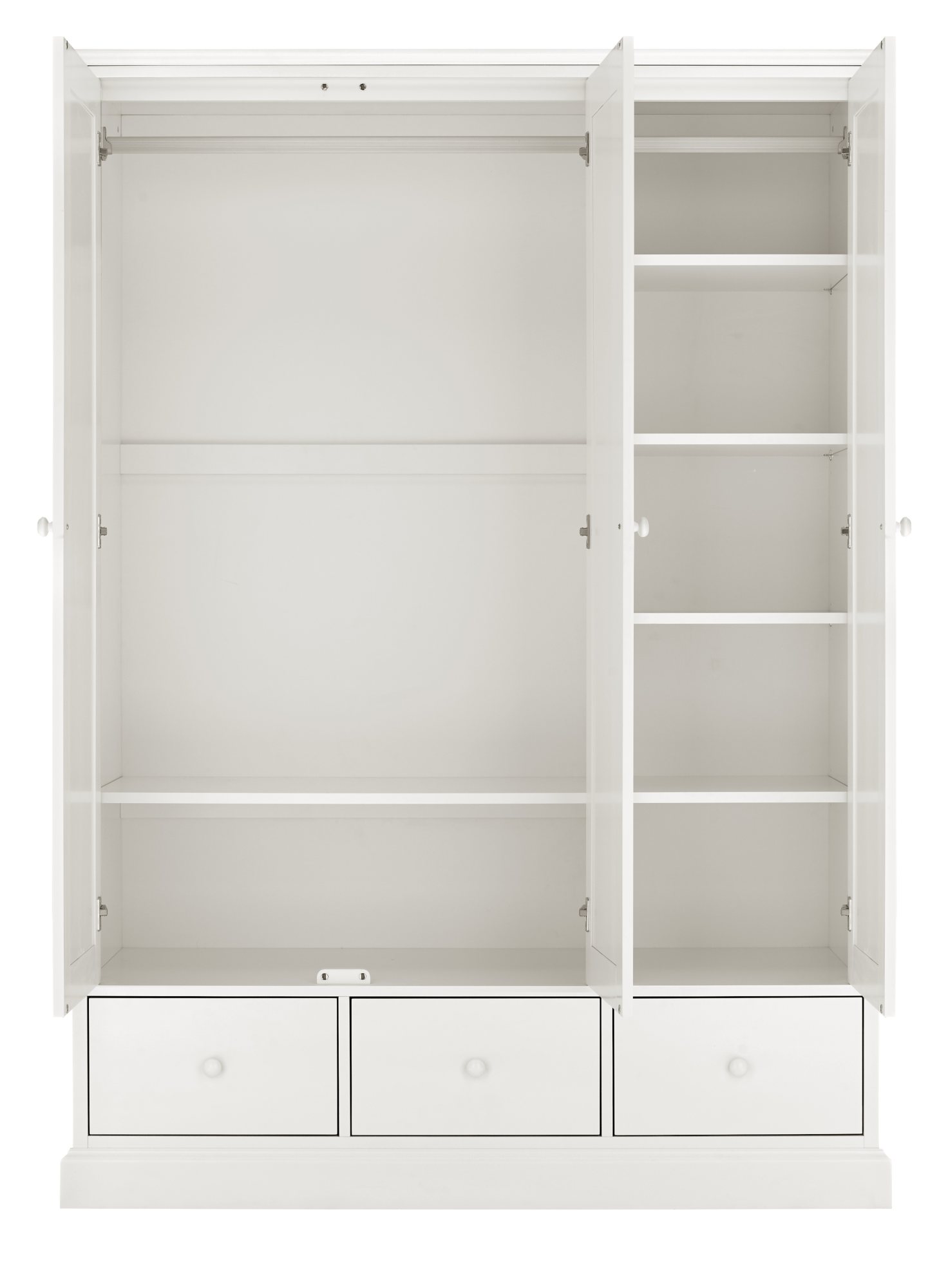 Palmer Triple Wardrobe - White - Home Origins
