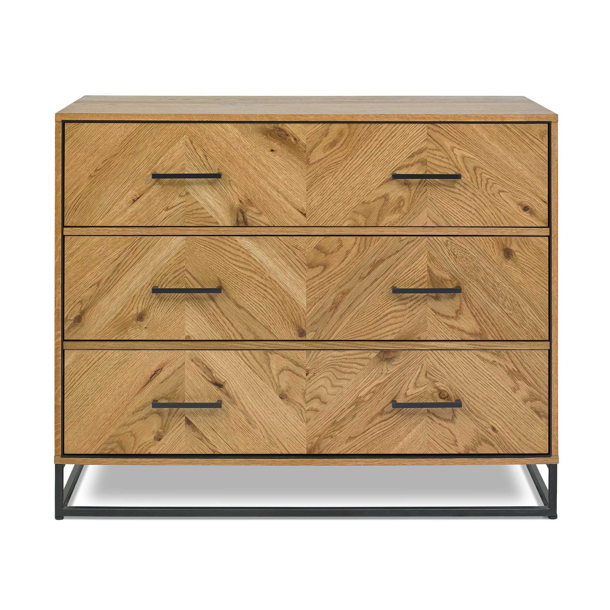 Varo 3 Drawer Chest - Rustic Oak - Home Origins