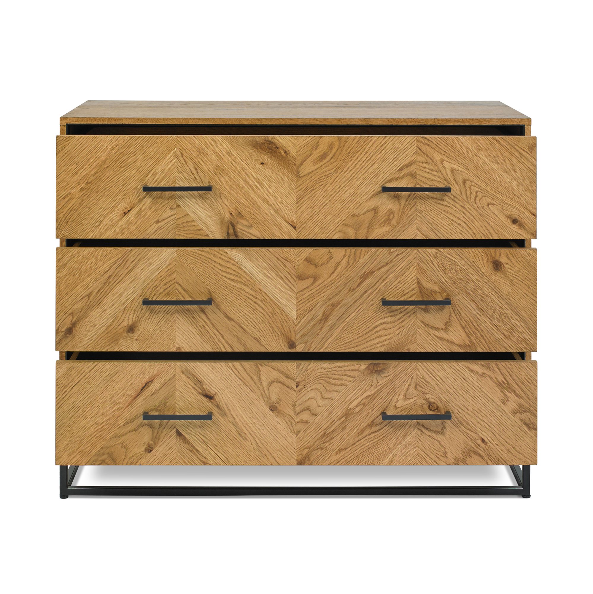 Varo 3 Drawer Chest - Rustic Oak - Home Origins