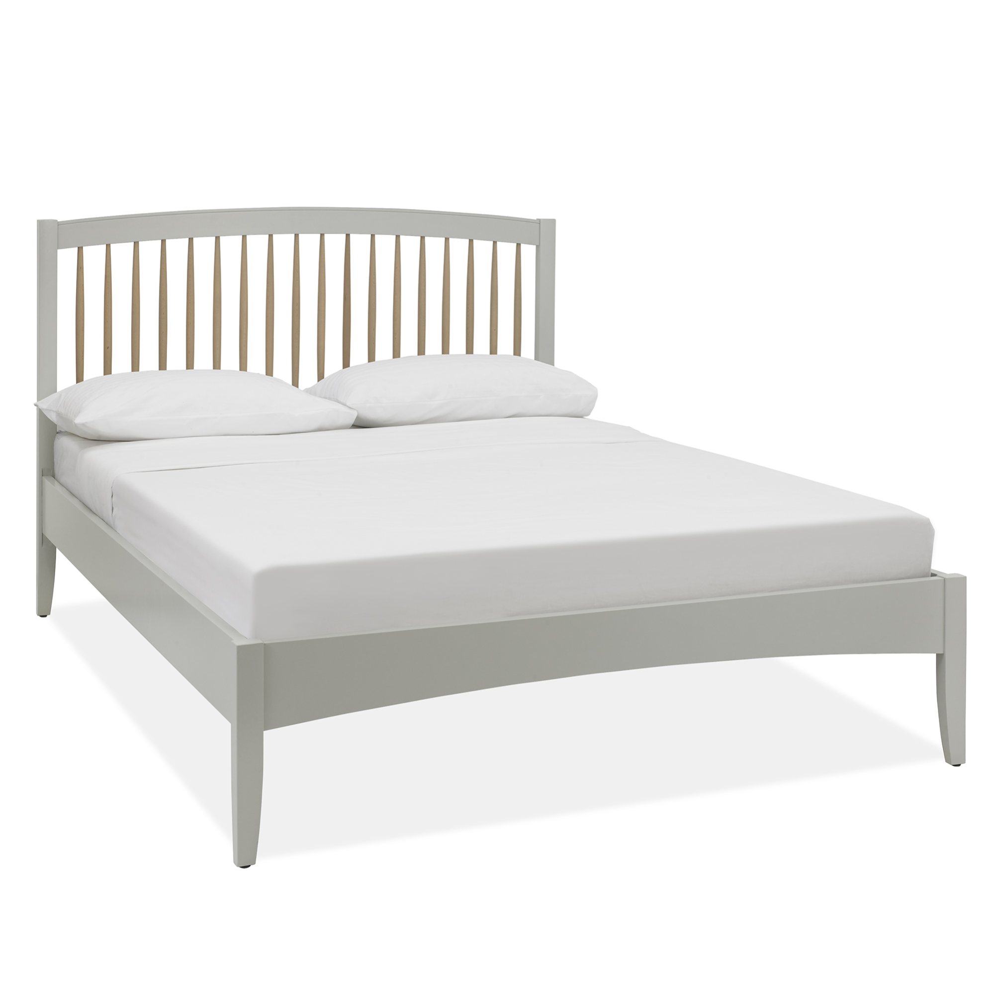 Larsen Scandi Oak & Grey Low Footend Bedstead | Size: King - Home Origins