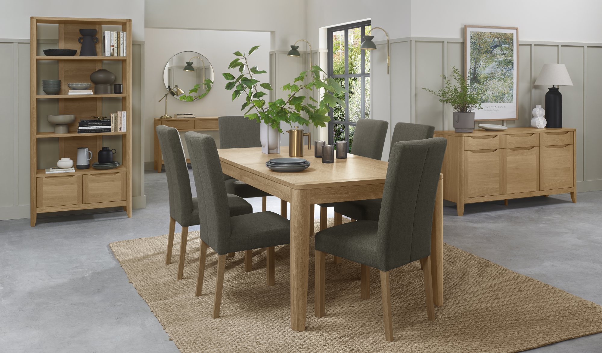 Rushbury Open Display Unit - Oak - Home Origins