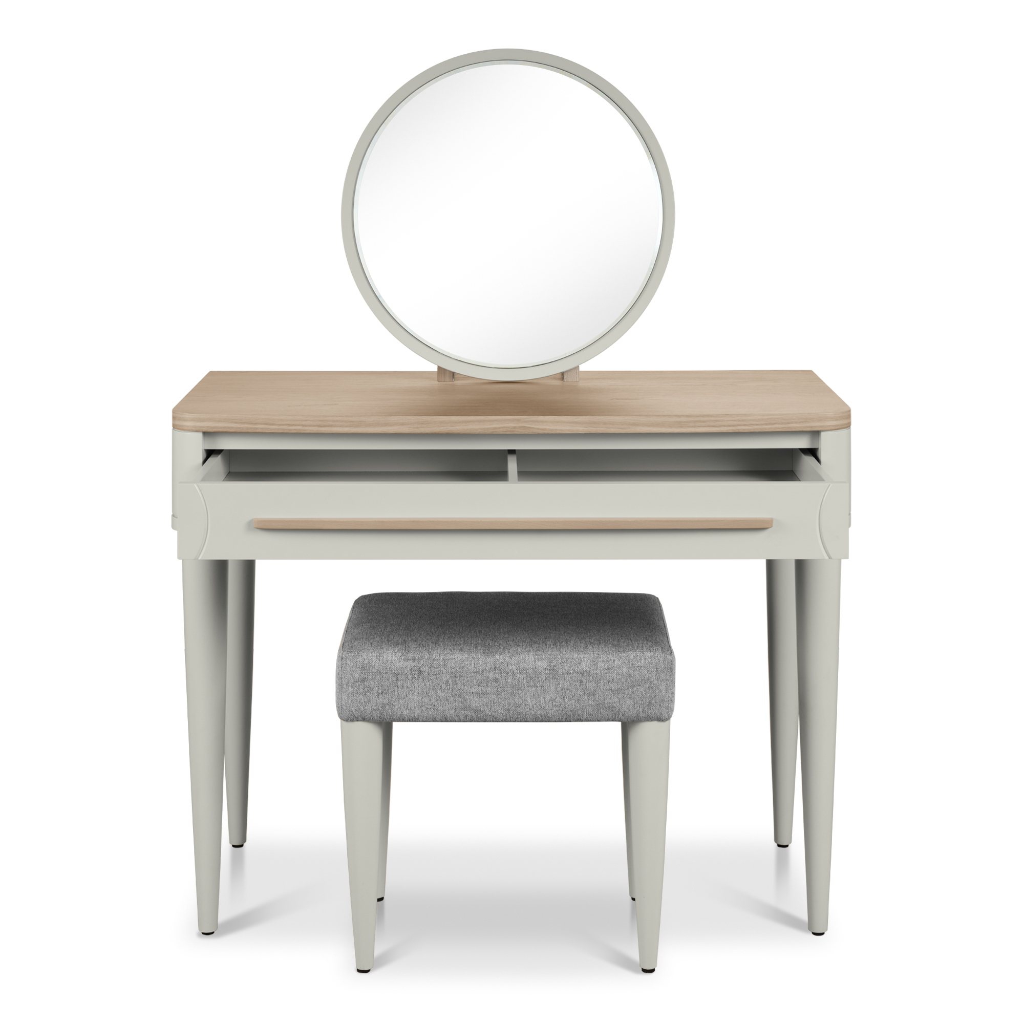 Norman Dressing Table Set - Scandi Oak & Soft Grey - Home Origins