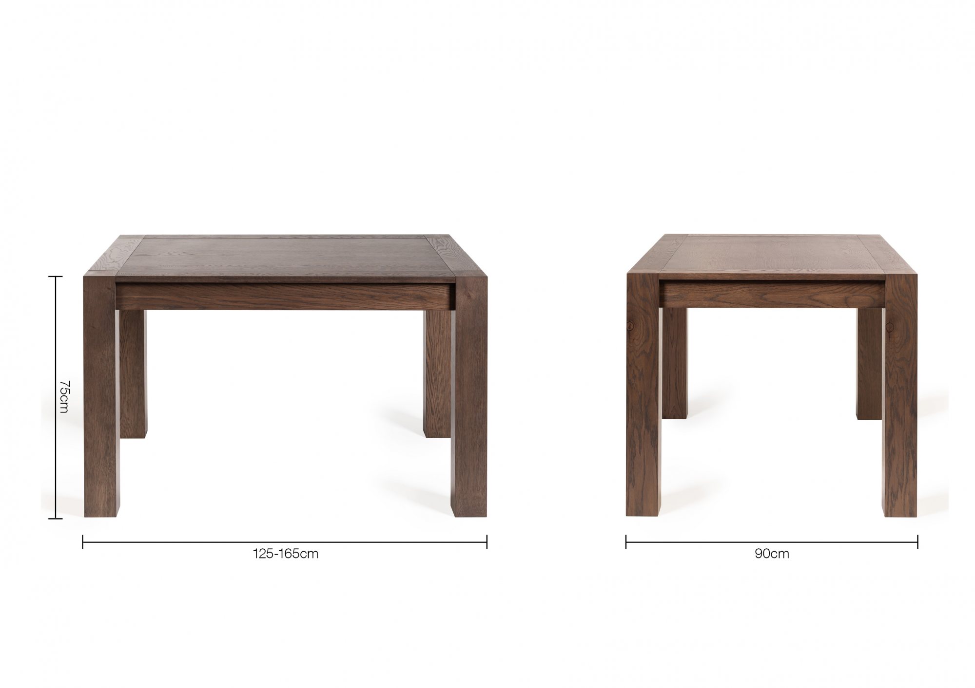 Blake Dark Oak 4-6 Dining Set - Grey Velvet/Black - Home Origins