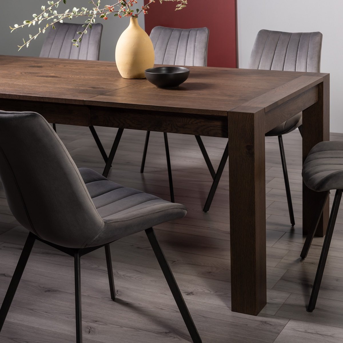 Blake Dark Oak & Fontana Medium Dining Set | High Quality - Home Origins