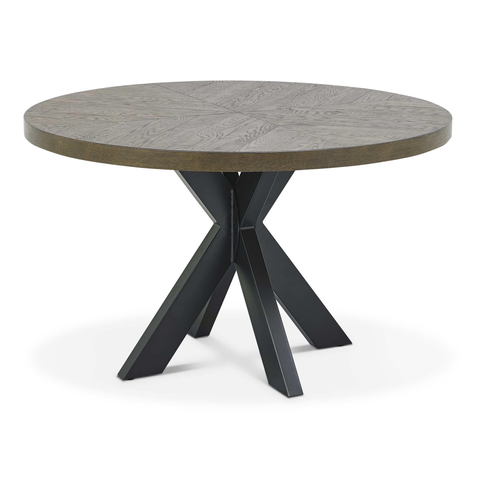Bosco Circular 4 Seat Dining Table - Fumed Oak - Home Origins