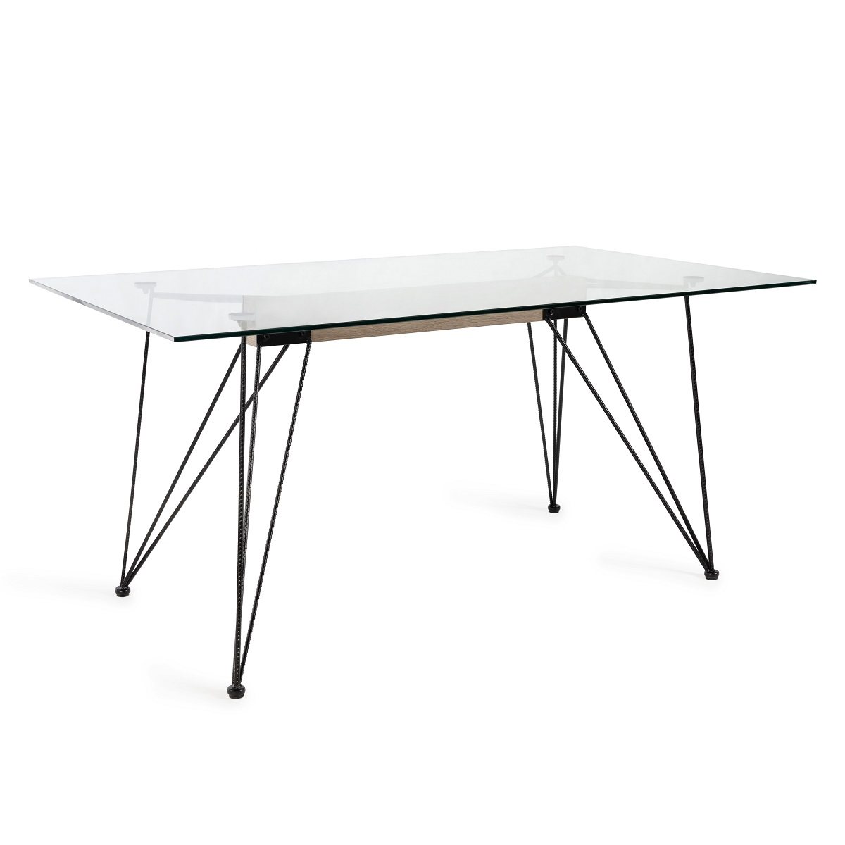 Miro 6 Seater Dining Table - Tempered Glass - Home Origins