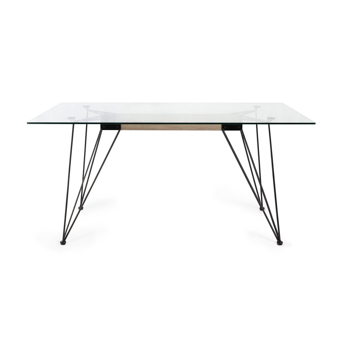 Miro 6 Seater Dining Table - Tempered Glass - Home Origins