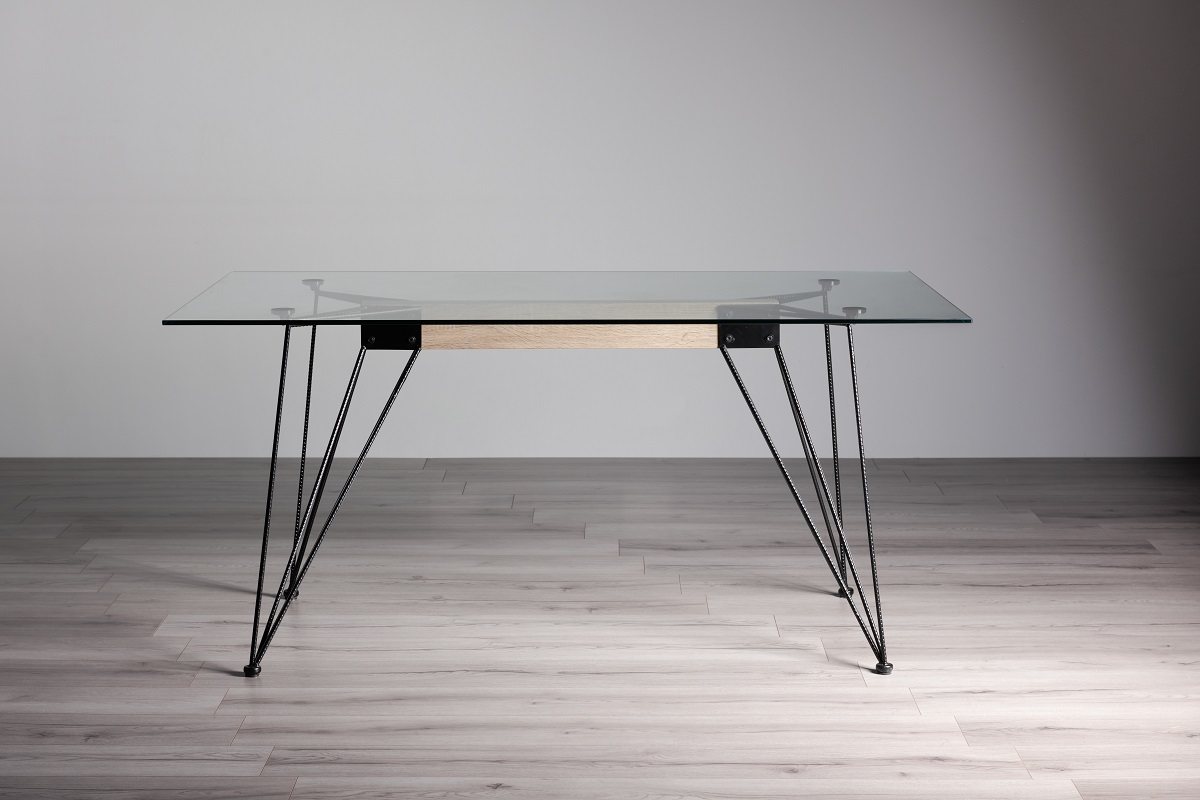 Miro 6 Seater Dining Table - Tempered Glass - Home Origins