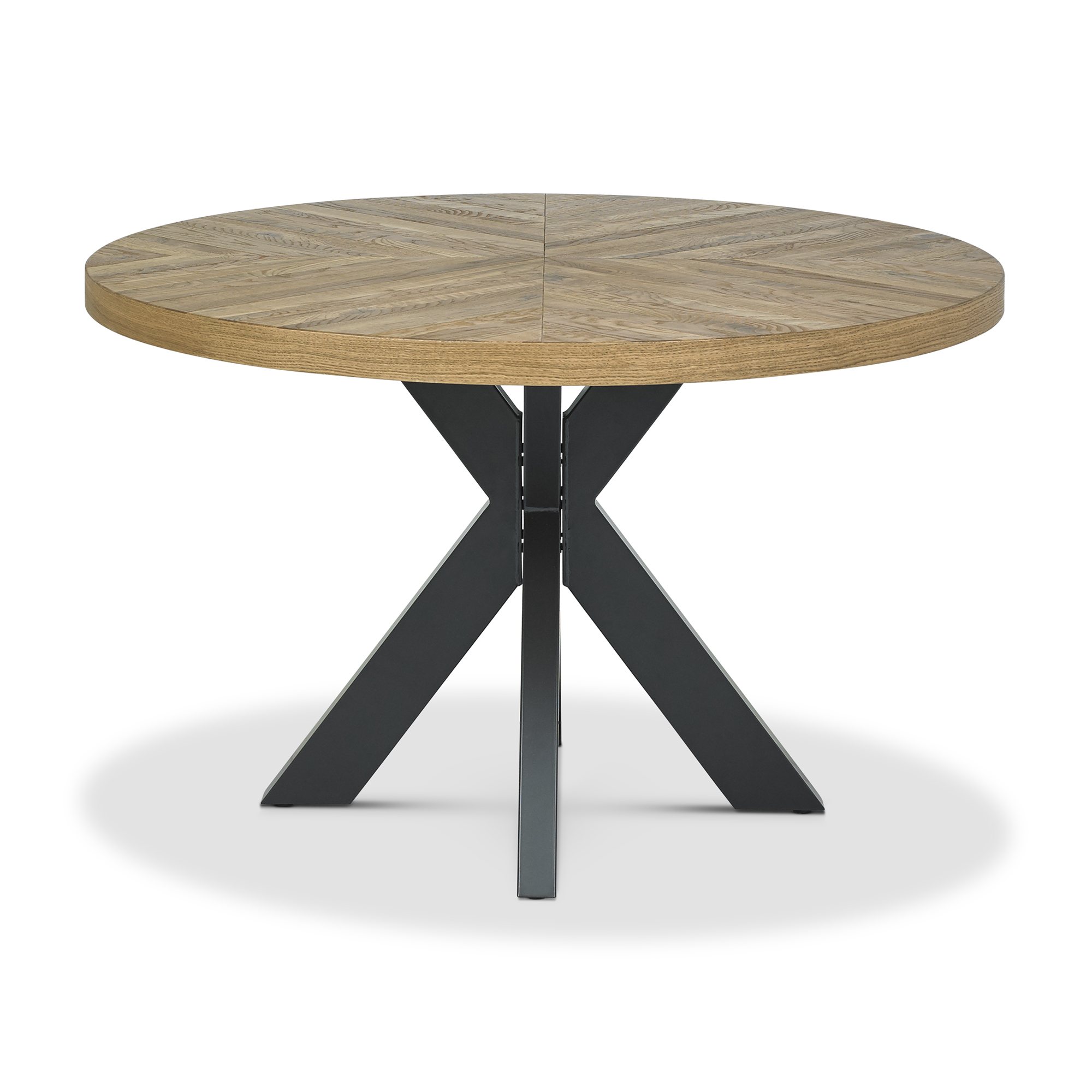 Bosco Circular 4 Seat Table - Rustic Oak - Home Origins