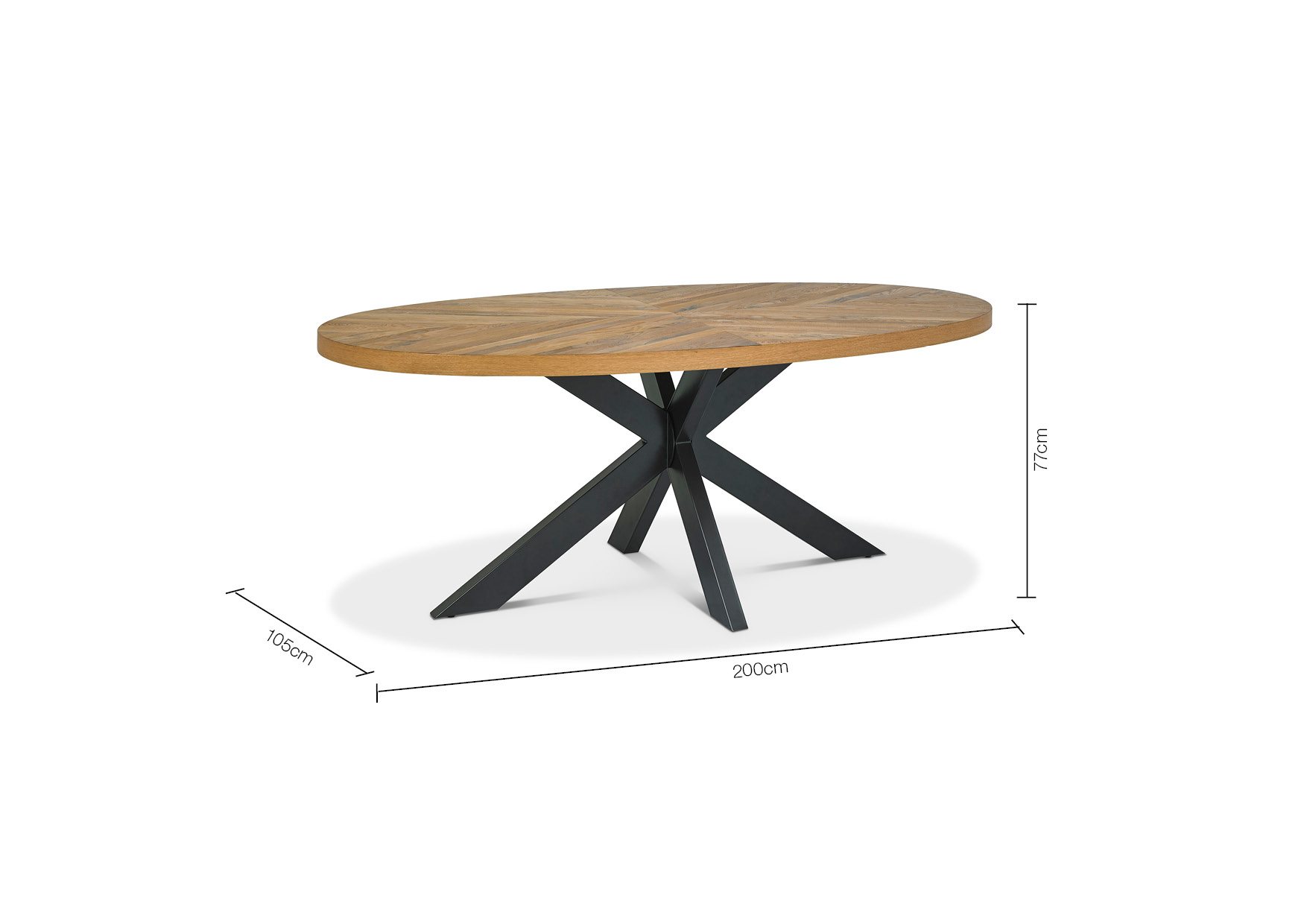 Bosco 6 Seat Dining Table - Rustic Oak - Home Origins