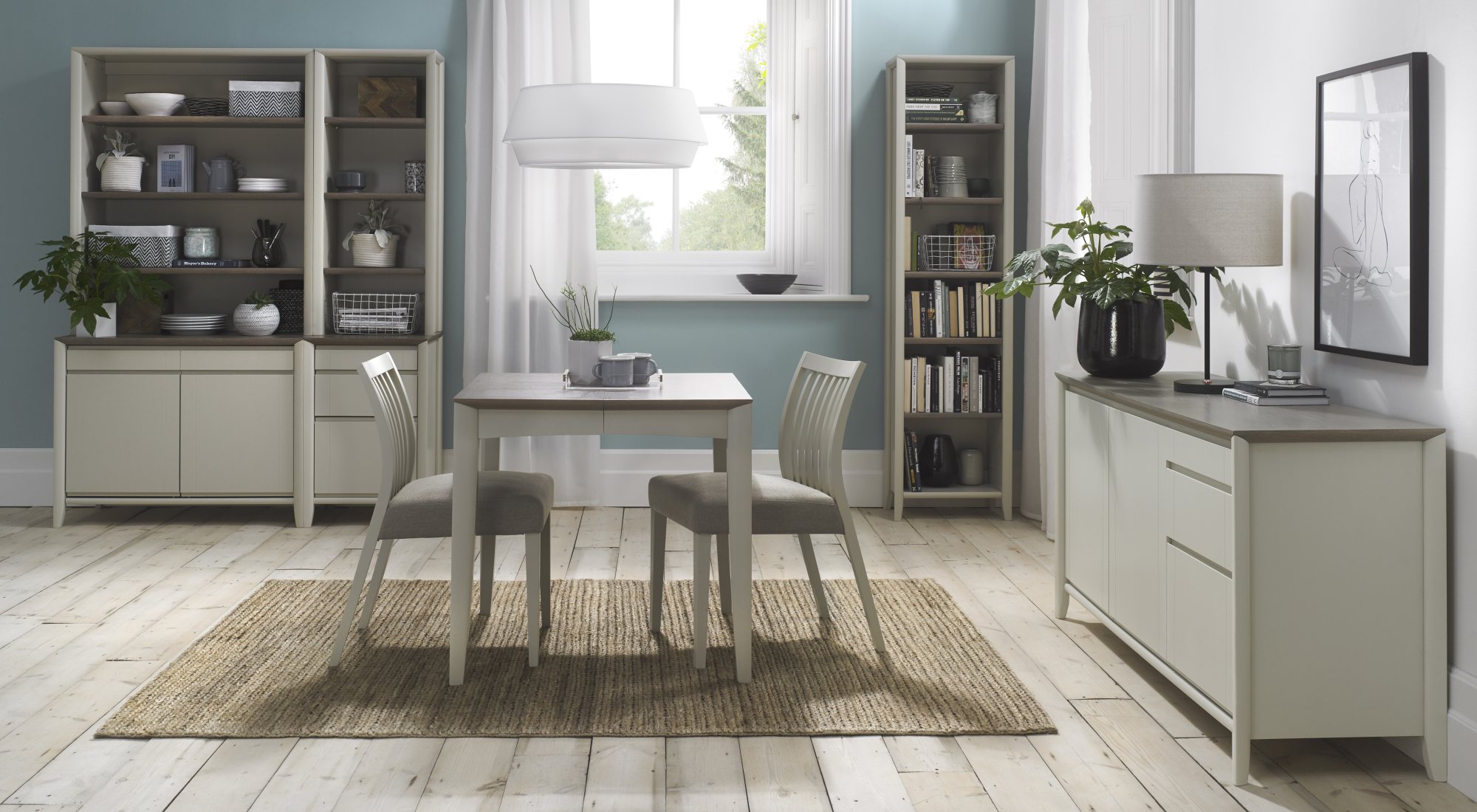 Jasper Grey Washed Oak 2-4 Extension Table Dining Furniture - Home Origins