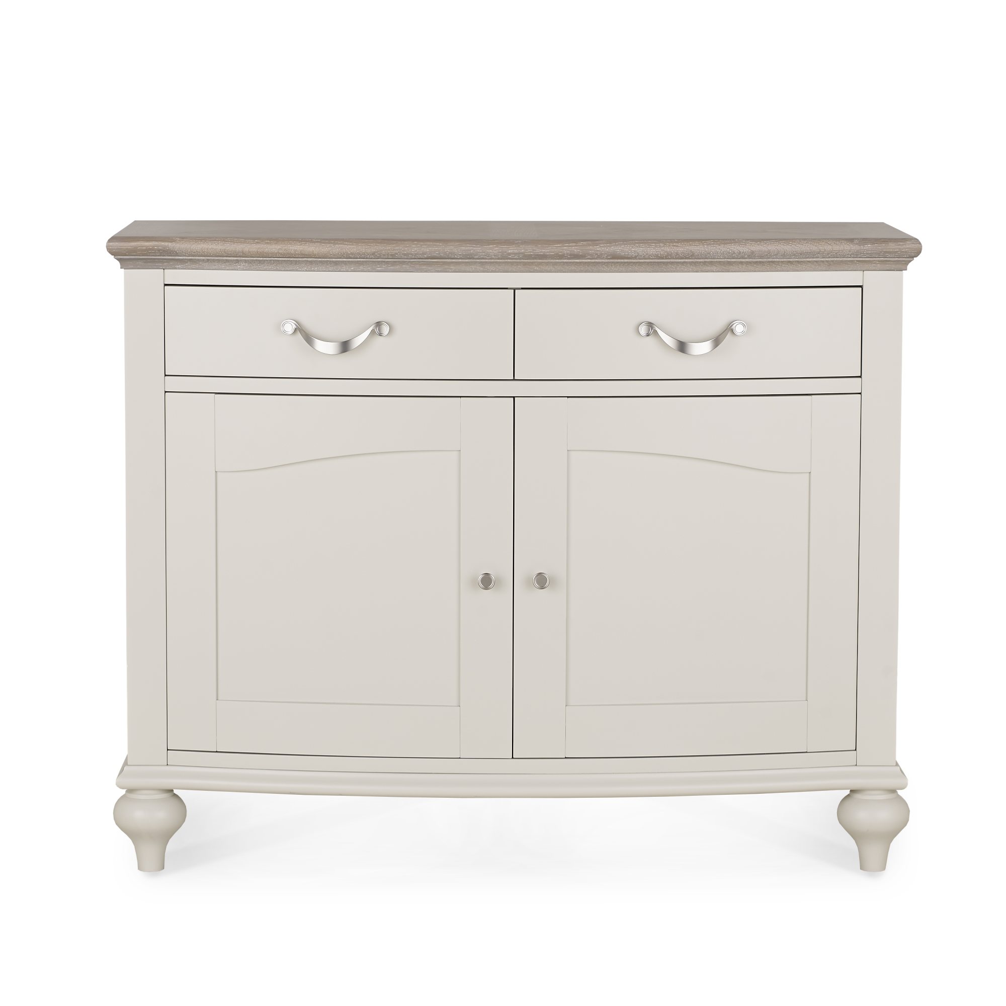 Miller Narrow Sideboard - Grey Washed Oak & Soft Grey - Home Origins