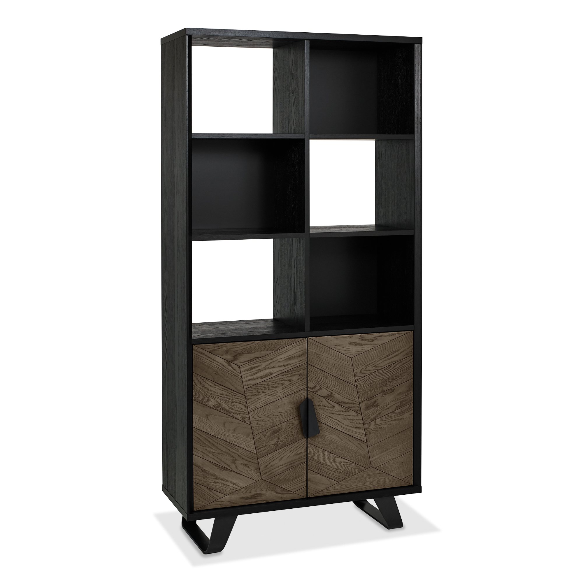 Castello Display Cabinet - Weathered Oak & Peppercorn - Home Origins