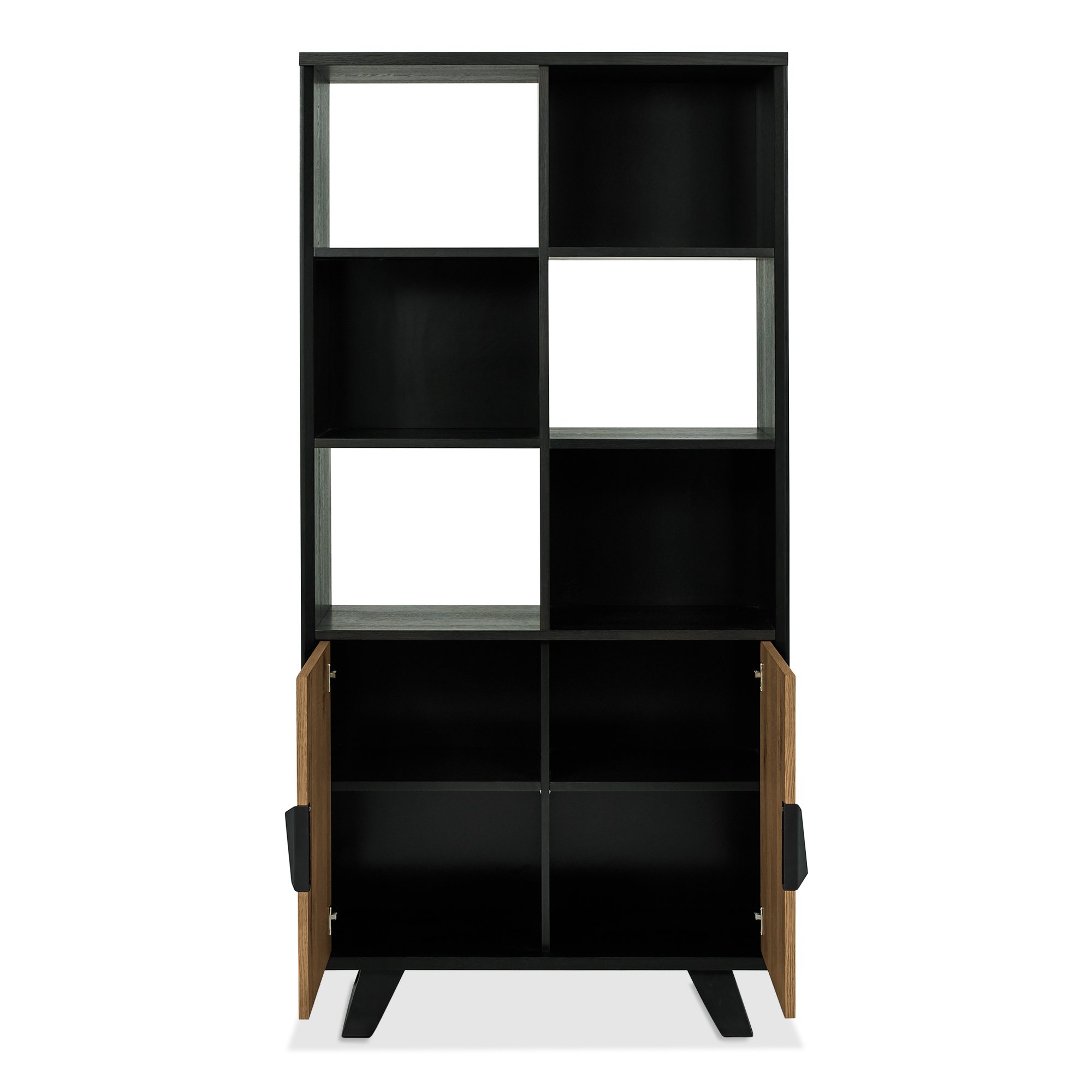 Castello Display Cabinet - Rustic Oak & Peppercorn - Home Origins
