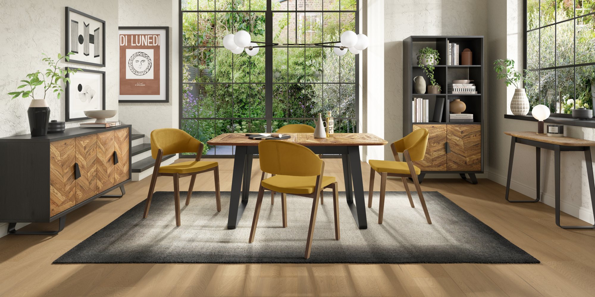 Castello Display Cabinet - Rustic Oak & Peppercorn - Home Origins