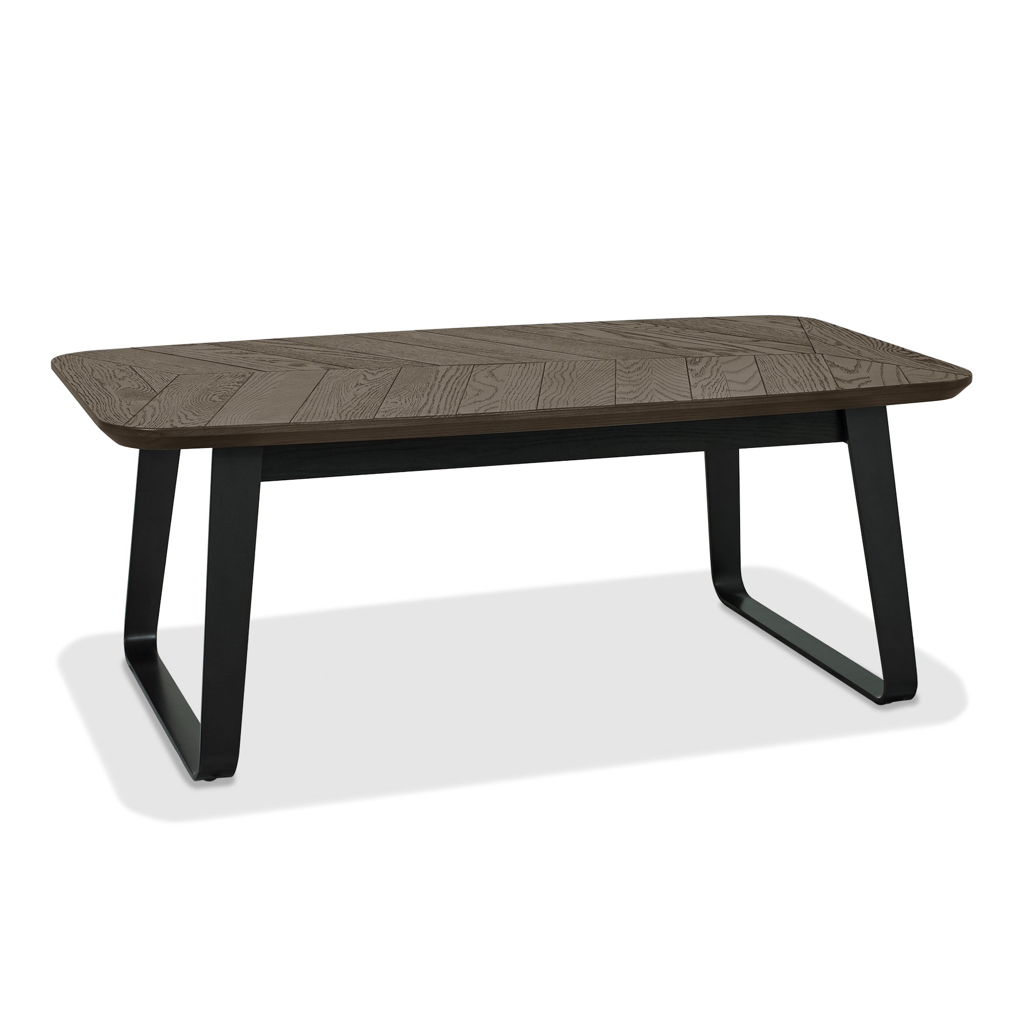 Castello Rectangular Coffee Table - Weathered Oak/Peppercorn - Home Origins